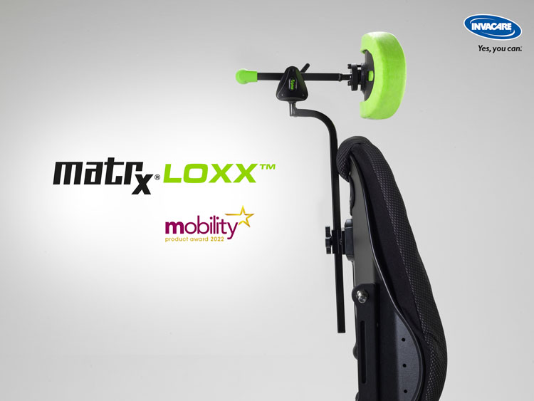 New Matrx Loxx Headrest Wins Mobility Product Award 2022 - Invacare Europe