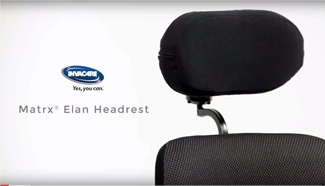 Invacare Matrx Elan Headrest - Invacare Europe
